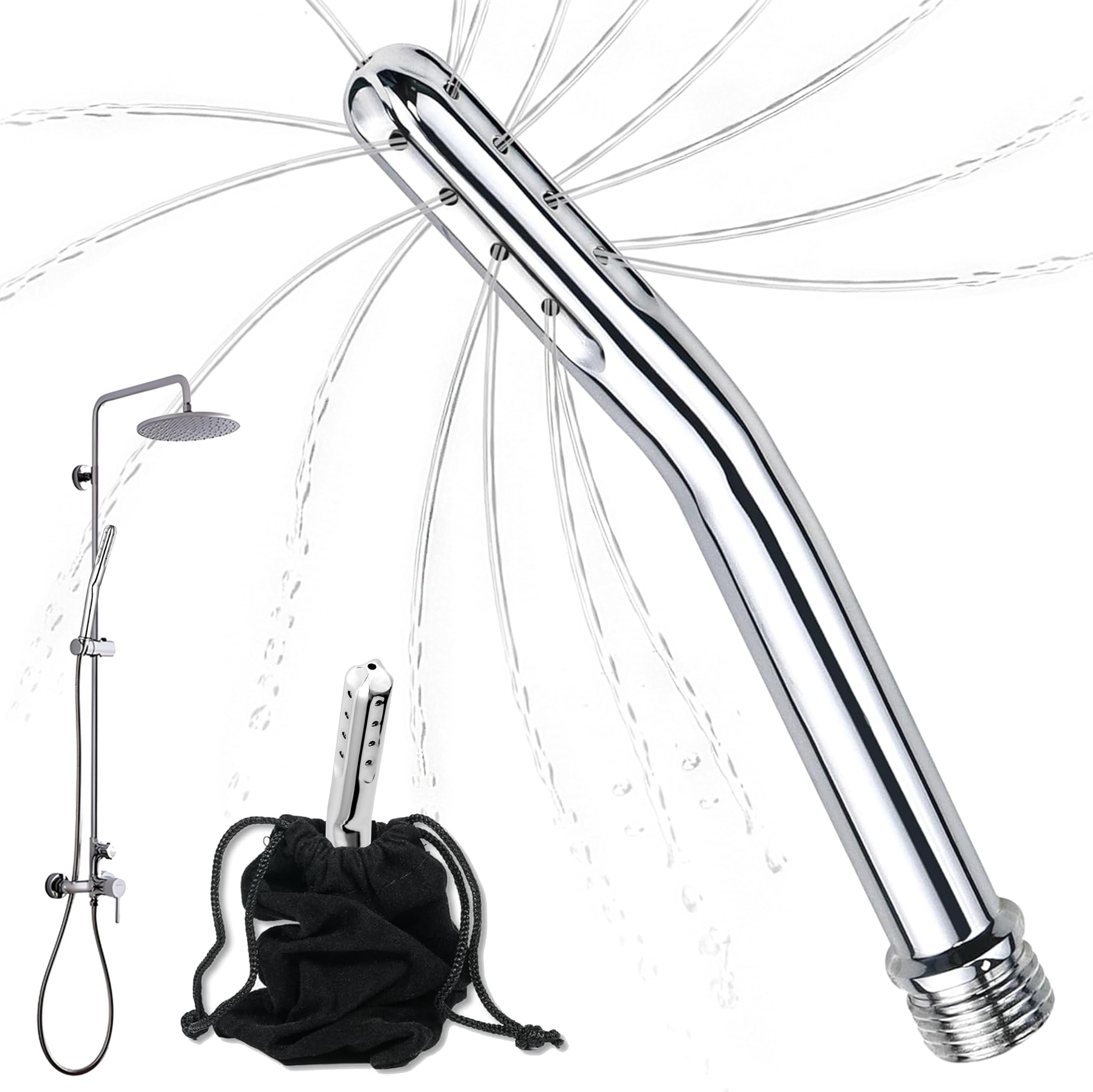 Amazon.com: Shower Cleaner Enema Douche System, Metal Handheld Water ...