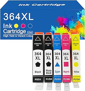 Amazon.com: Compatible for 364XL Ink Cartridges High Yield for HP 364 ...