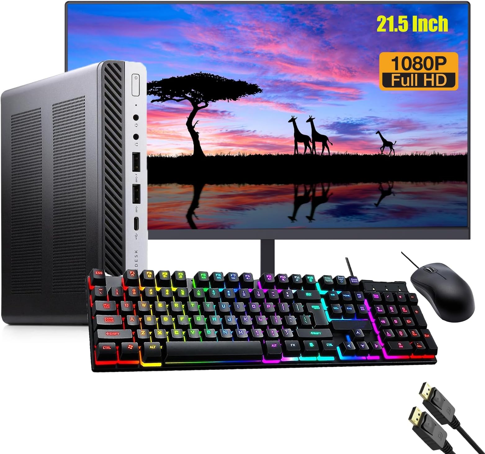 Amazon.com: HP EliteDesk 800 G3 Mini Desktop, PC Set, 21.5"" New FHD ...