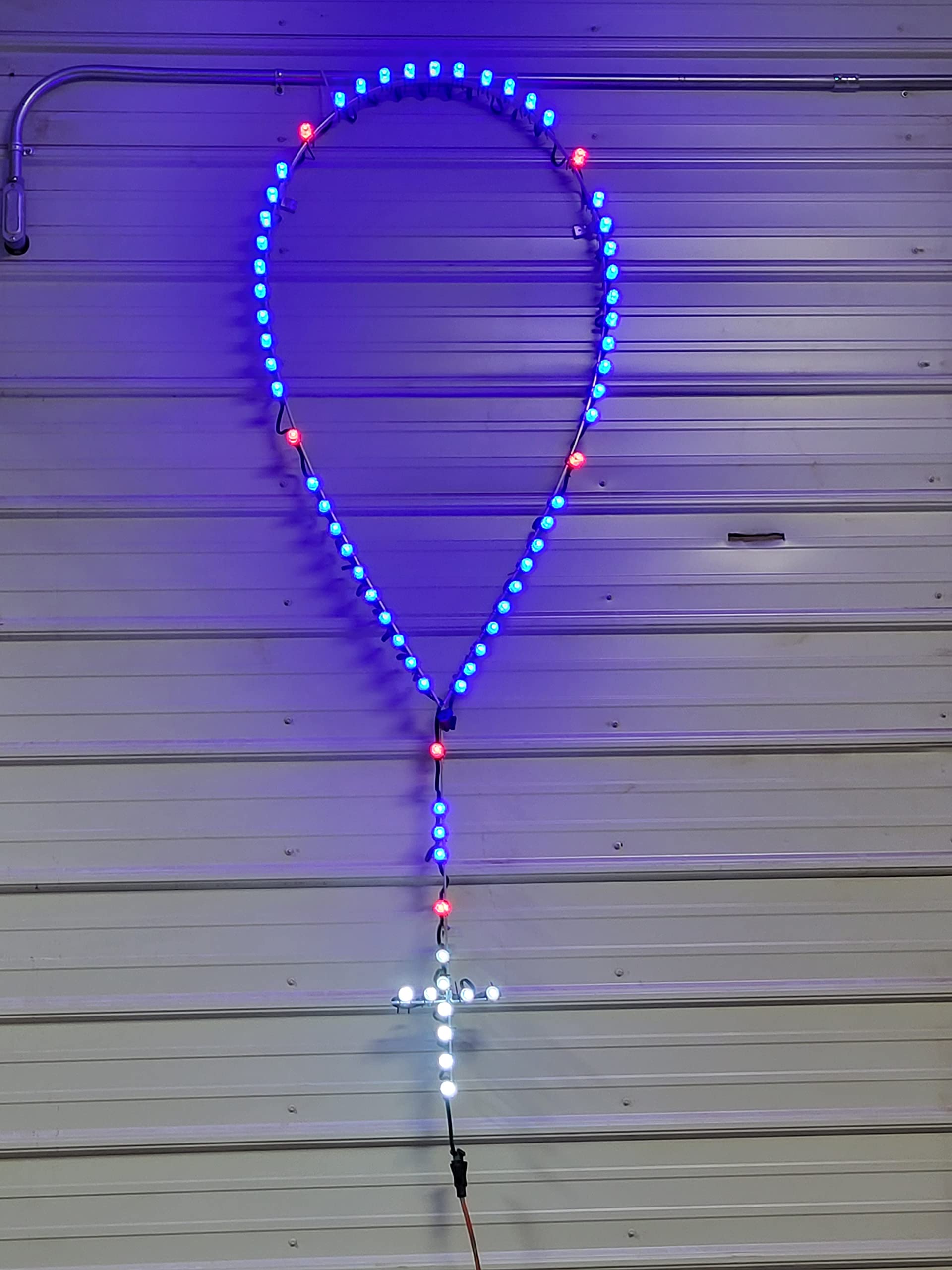 Amazon.com: Traditional Shaped LED Lighted Outdoor Rosary - White Cross ...