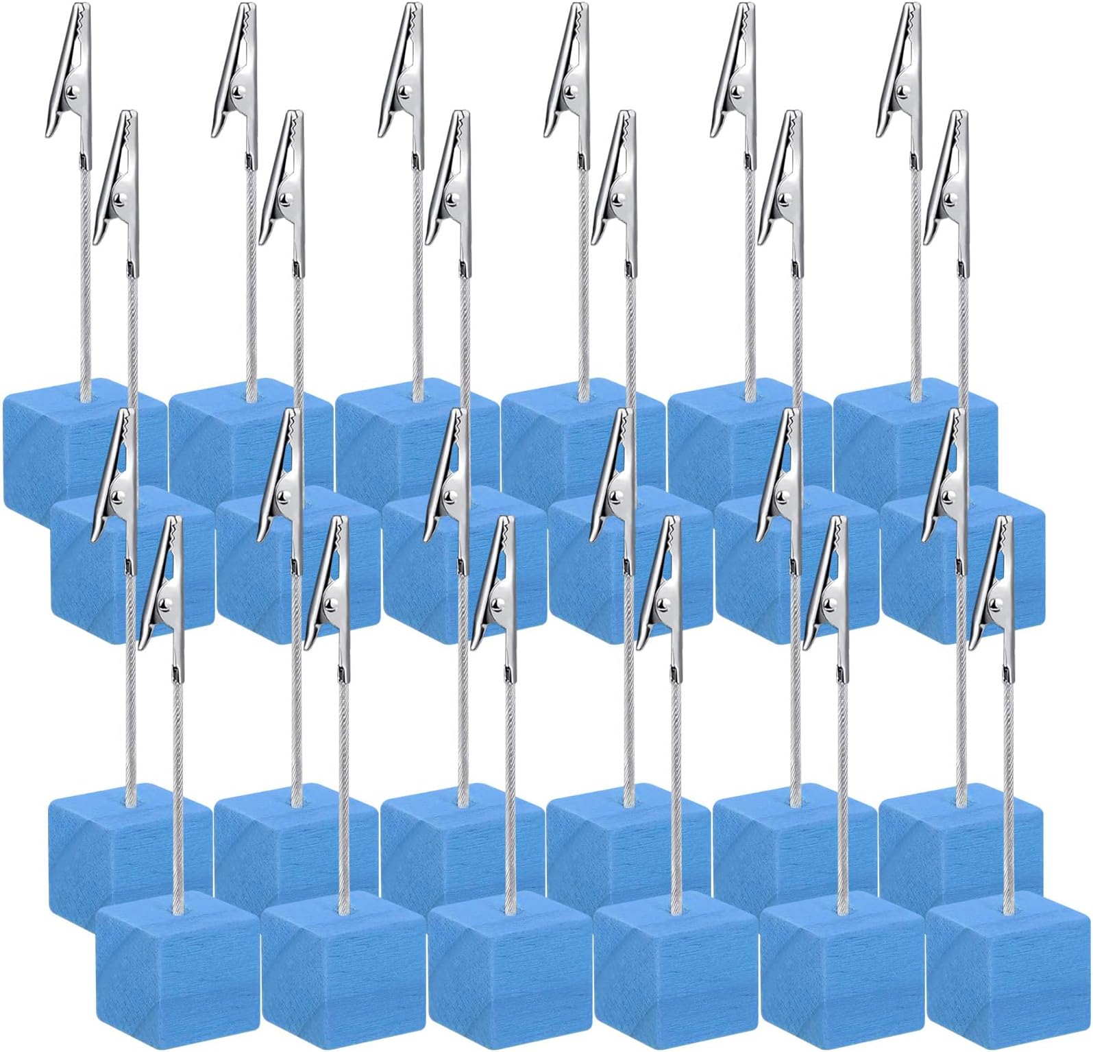 Amazon.com: 24 Pcs Cube Base Memo Clip Holder with Alligator Clip Table ...