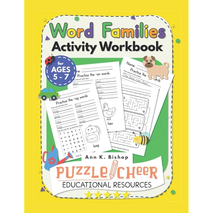 Buy Word Families Activity Workbook for Ages 5 - 7: Kindergarten and ...
