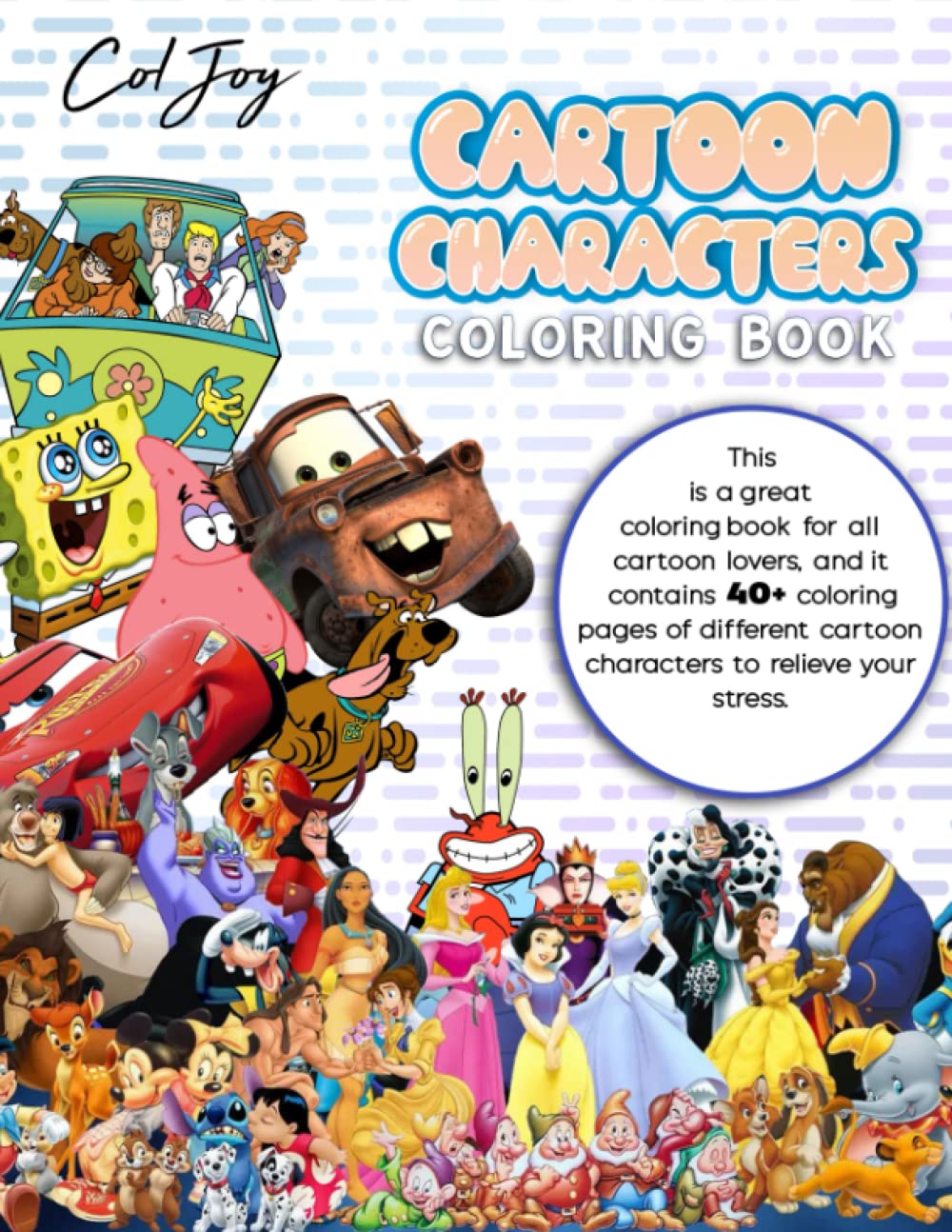 Buy Cartoon Characters Coloring Book: 40+ Coloring Pages of the Most ...
