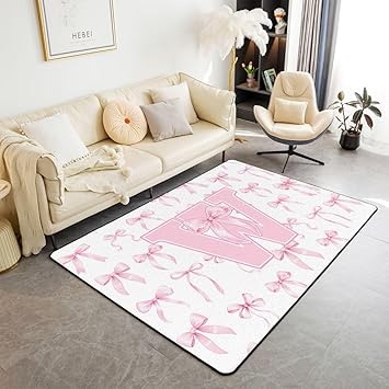 Amazon.de: richhome Süß Rosa Schleifen Teppich 150x200cm Monogrammed ...