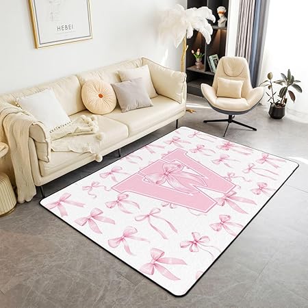 Amazon.de: richhome Süß Rosa Schleifen Teppich 150x200cm Monogrammed ...