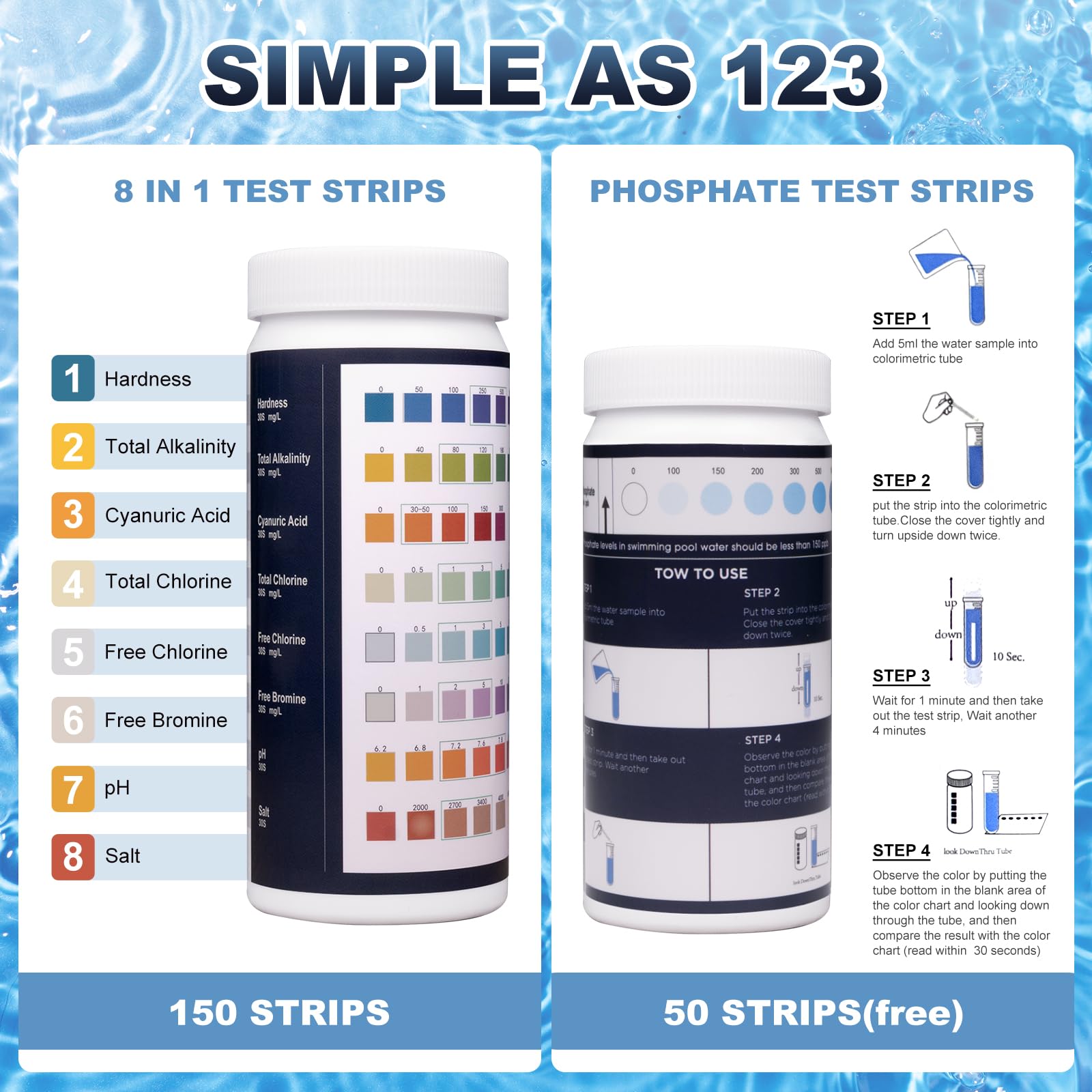 Pool Chemicals 200-Count 9-in-1 Pool Test Strips - Quick Water Testing ...