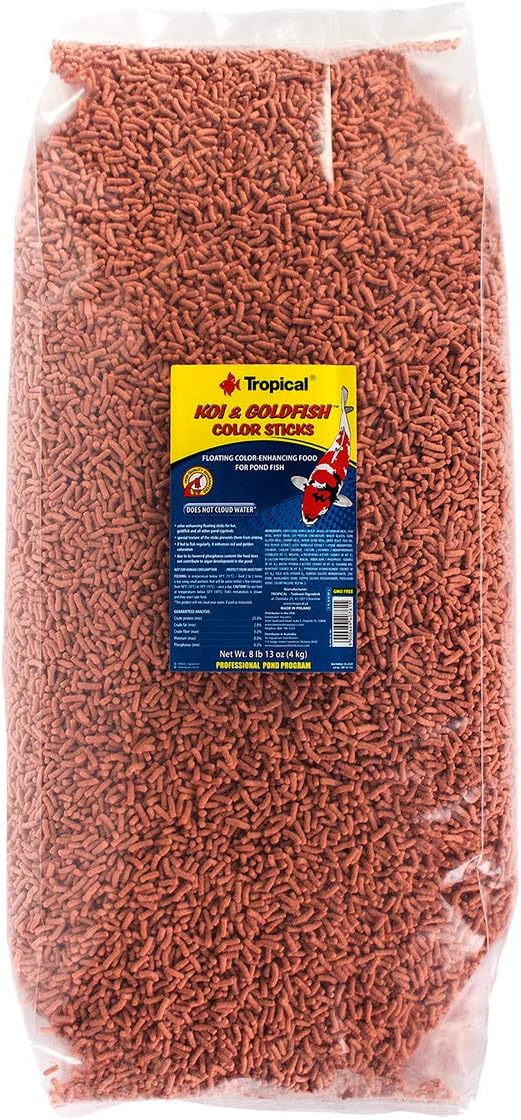 Amazon.com: Tropical USA Koi & Goldfish Color Sticks Fish Food Bag, 4 ...