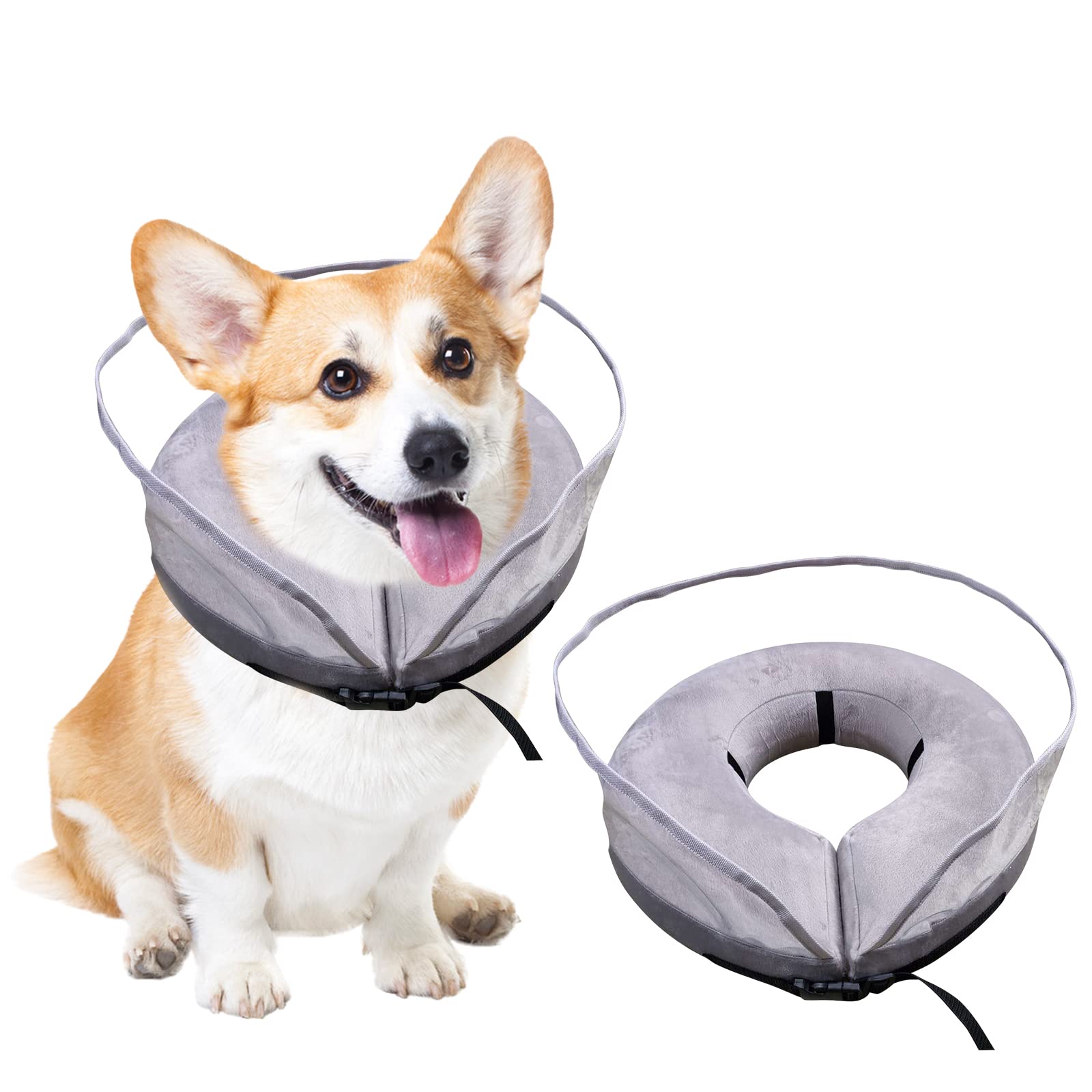 Petyoung Inflatable Dog Cone with Enhanced Anti Licking Baffle for ...
