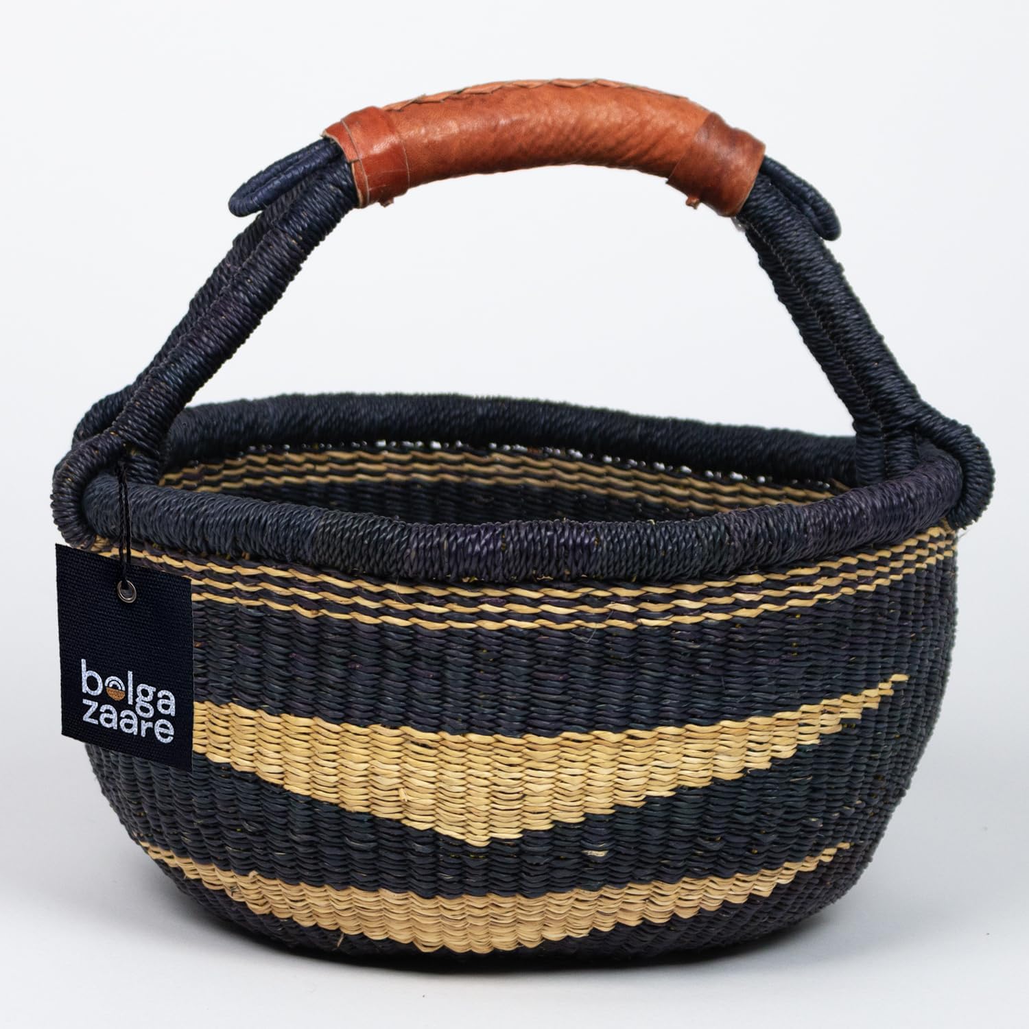 Amazon.com: Fair Trade Ghana Bolga African Dye-Free Fully Shaped Market ...