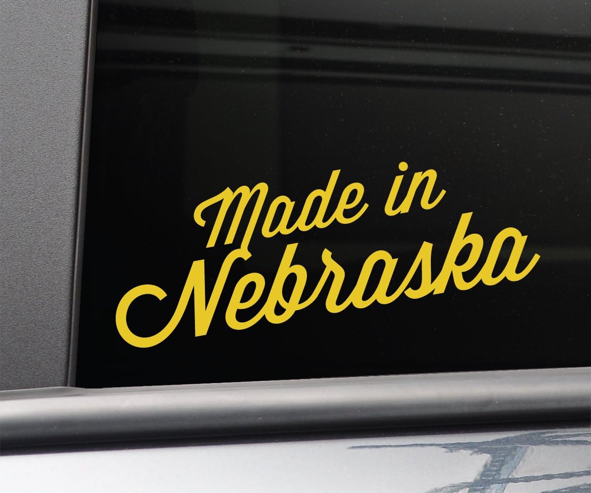 Amazon.com: Made in Nebraska Vinyl Decal Laptop Car Truck Bumper Window ...