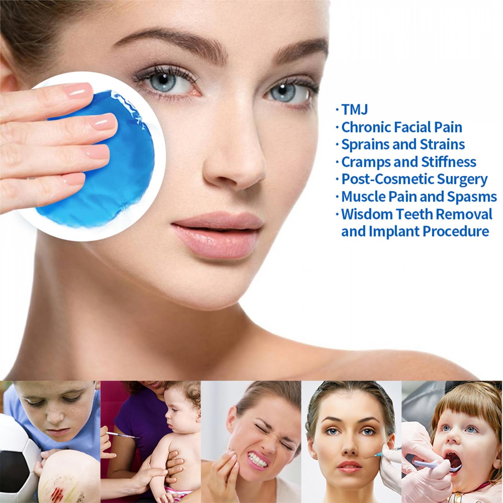 Snapklik.com : Small Round Cold Pack For Injuries, Reusable Soft Gel ...