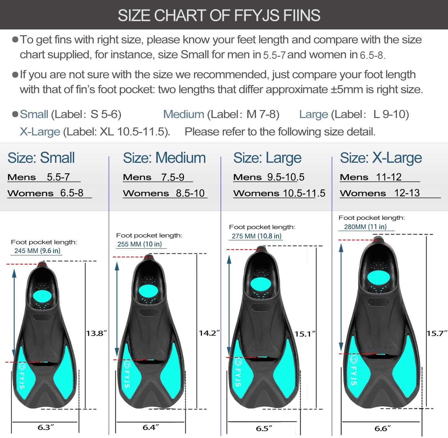 Snapklik.com : FYJS Short Swim Fins