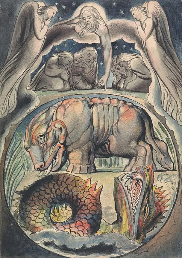 Amazon.com - Behemoth and Leviathan : William Blake : 1805 : Archival ...