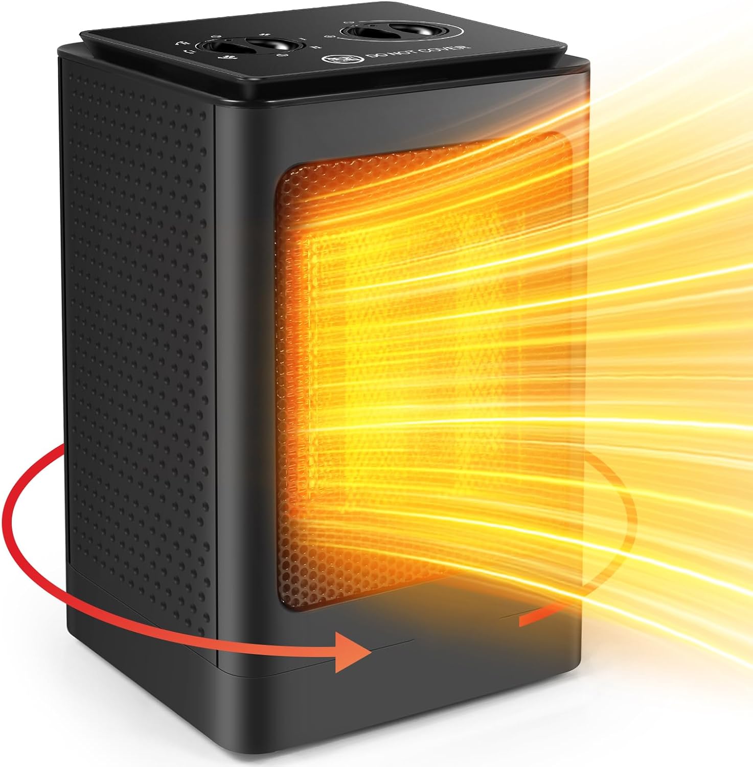 Space Heater PTC Electric 70° Fan Heaters for Home Low Energy Silent ...