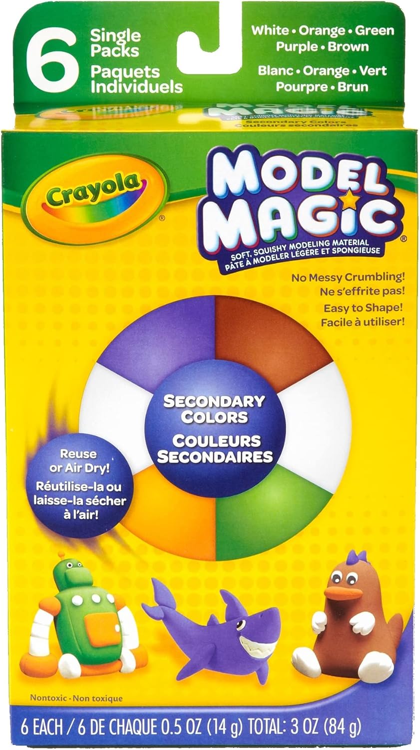 Amazon.com: Crayola Model Magic .5 Ounce 6 Per Package - Secondary ...