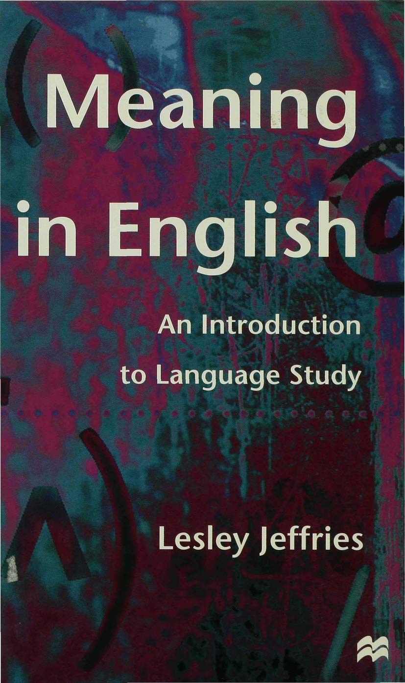 Amazon.com: Meaning in English: An Introduction to Language Study ...