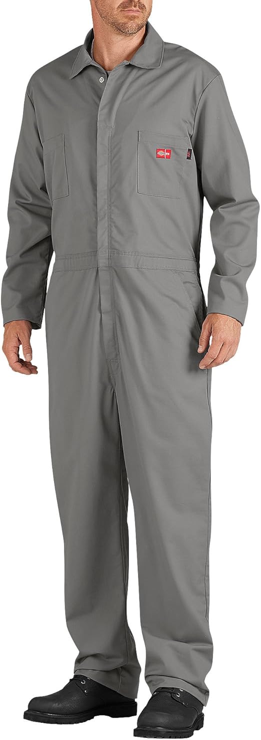 Dickies Men's Big-Tall Flame Resistant Lightweight Coverall, Gray, 4X ...
