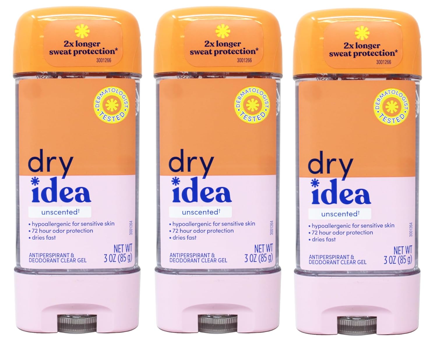 Amazon.com : Dry Idea Unscented Gel Antiperspirant Deodorant 3 Ounce ...