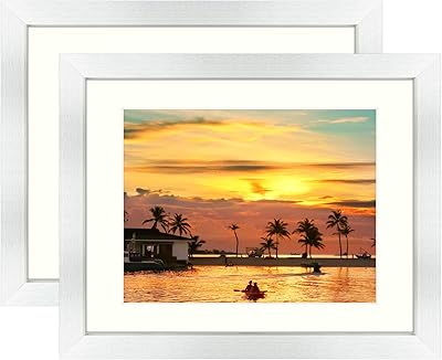 Amazon.com - Hongkee 10x10 White Picture Frames set of 3, Made of ...