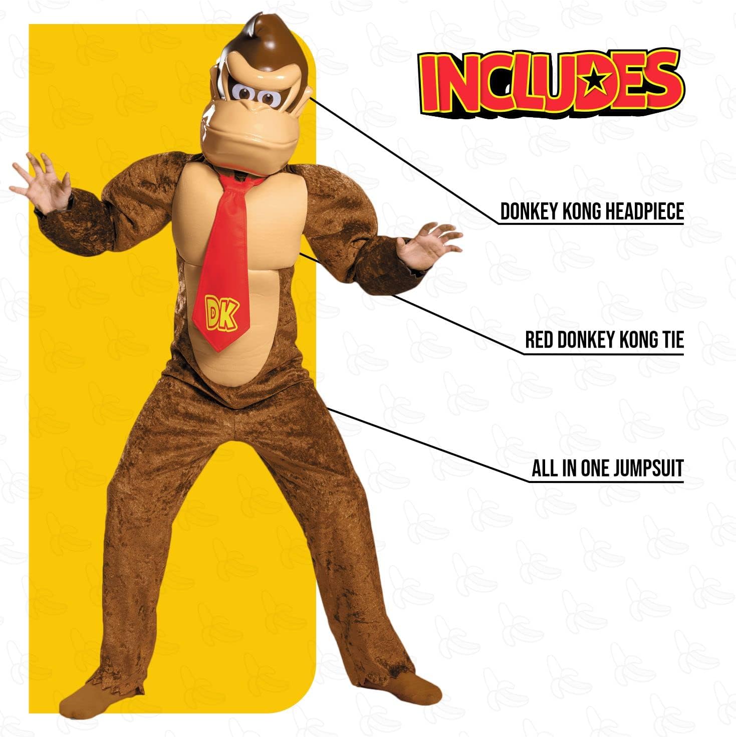 Nintendo Super Mario Bros DISK98812G Donkey Kong Deluxe Kids Costume ...