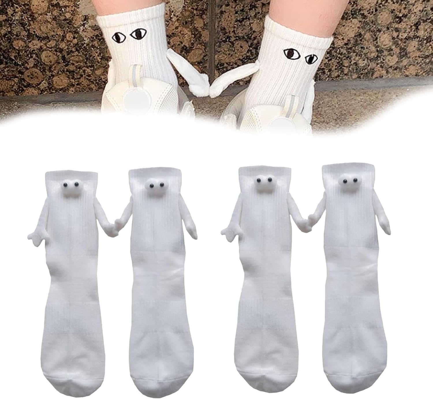 Amazon.com: Funny Magnetic Suction 3D Doll Couple Socks, Funny Couple ...