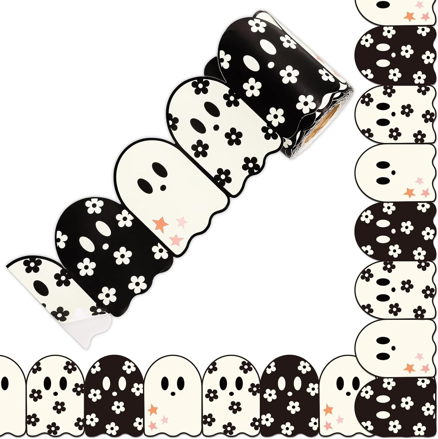 Amazon.com: JarThenaAMCS Halloween Ghost Bulletin Board Border 32.8 Ft ...