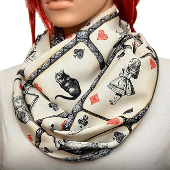 Rodaruus Alice in wonderland Infinity scarf (Small print) at Amazon ...