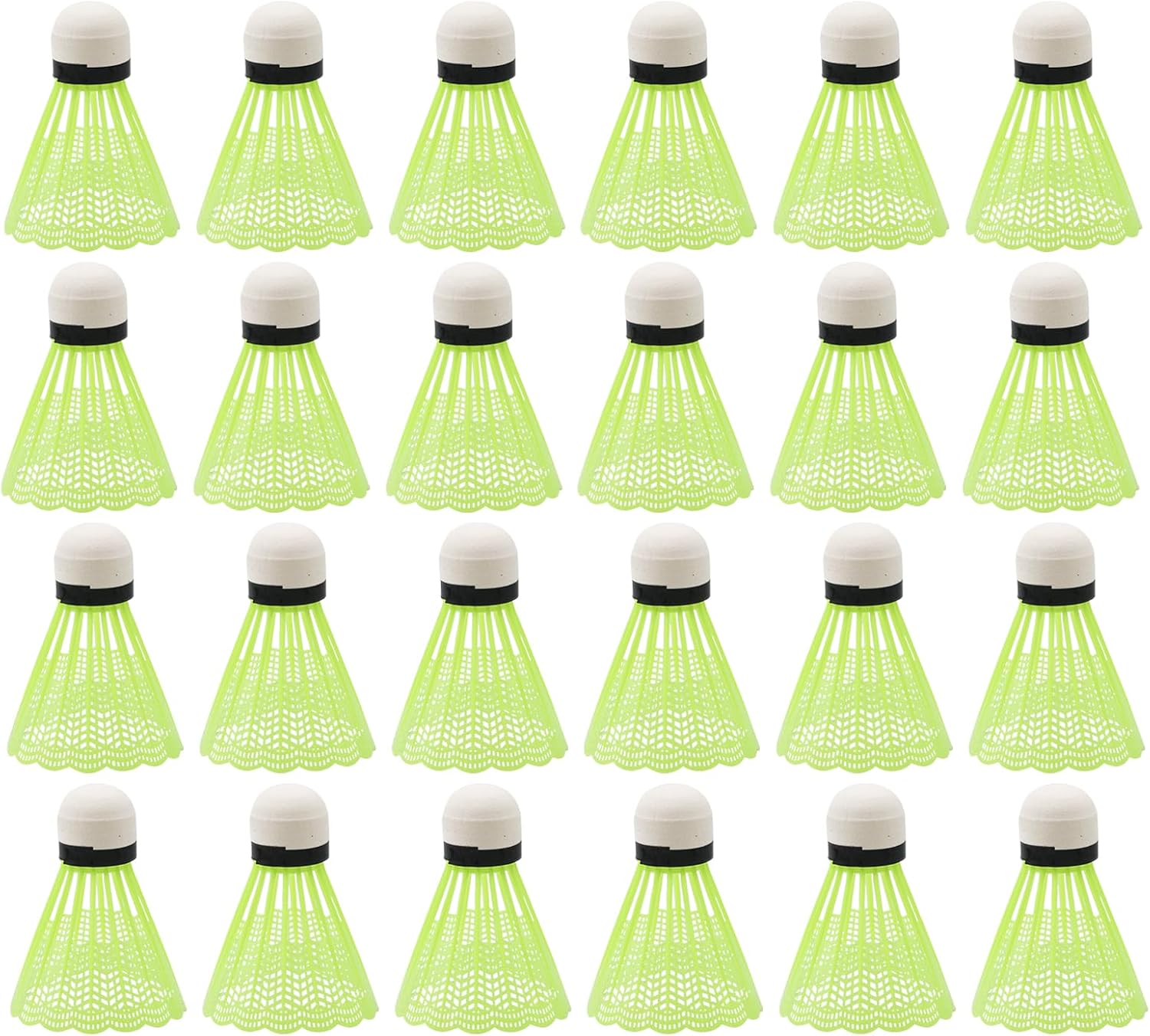 Dondeen Pack of 24 Plastic Badminton Shuttlecocks with High Stability ...