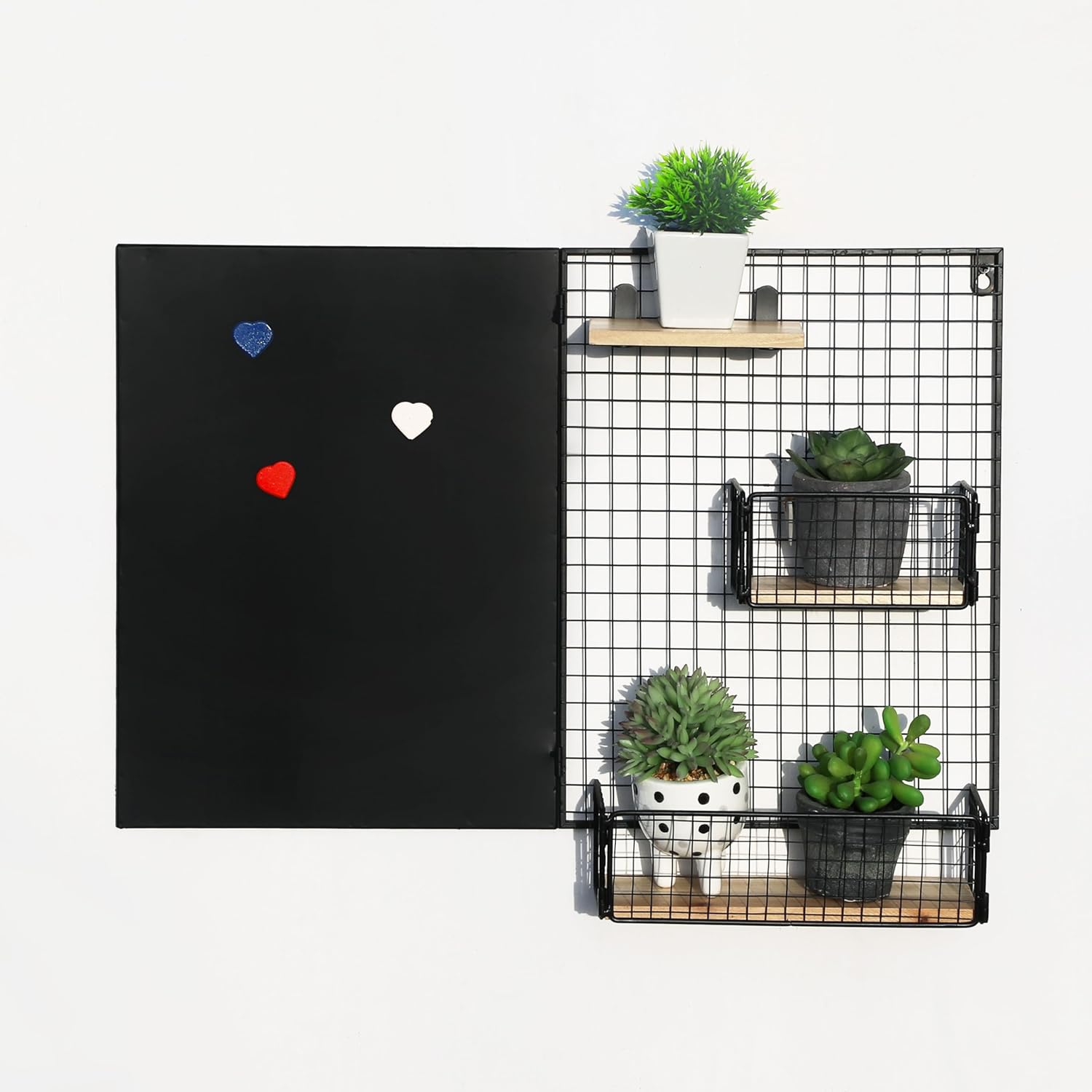Amazon.com: [PJ Collection] Wall Shelf with Magnetic Board, Three ...