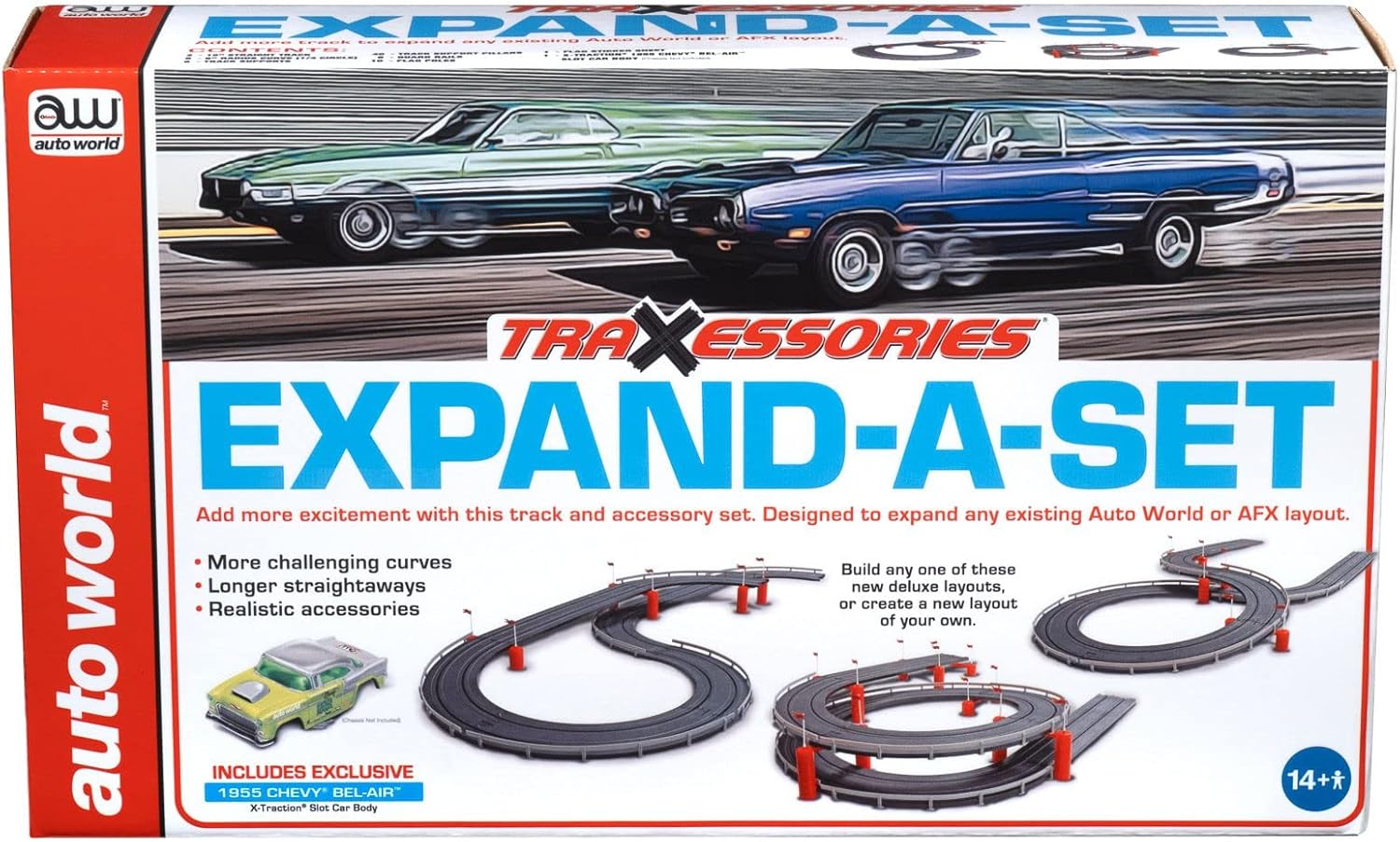 Amazon.com: Auto World TRX112 Expand-A-Set HO Scale Track Pack with '55 ...