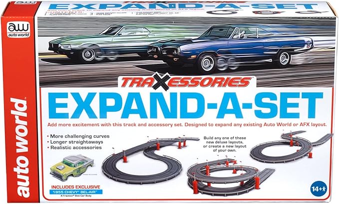 Amazon.com: Auto World TRX112 Expand-A-Set HO Scale Track Pack with '55 ...
