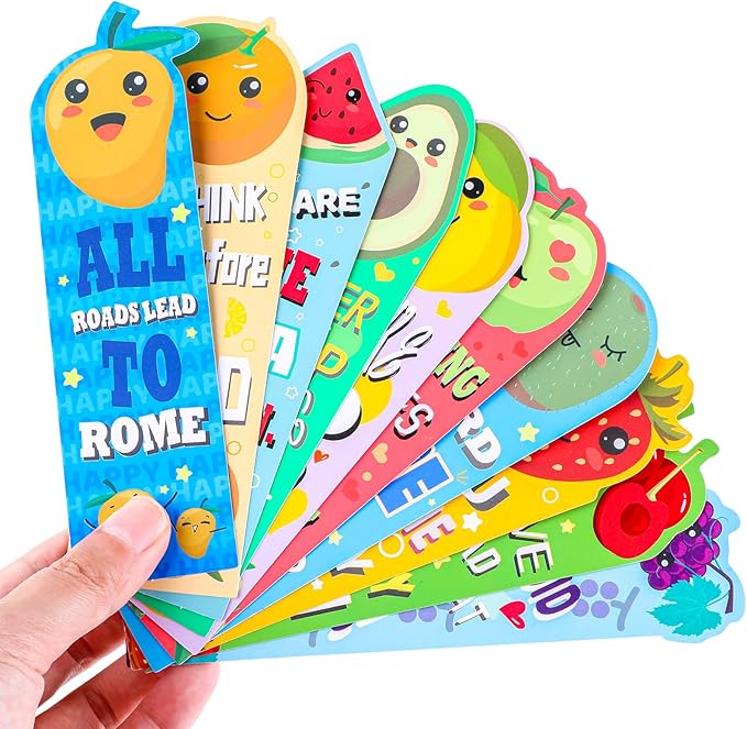 Amazon.com: Sibba 30pcs Scented Bookmarks Fruit Scratch Sniff Bookmarks ...