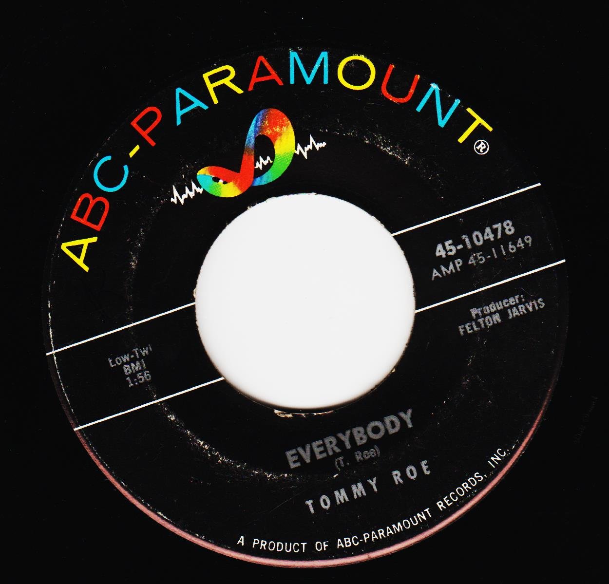 Amazon.com: Everybody / Sorry I'M Late, Lisa - Tommy Roe 7" 45: CDs & Vinyl