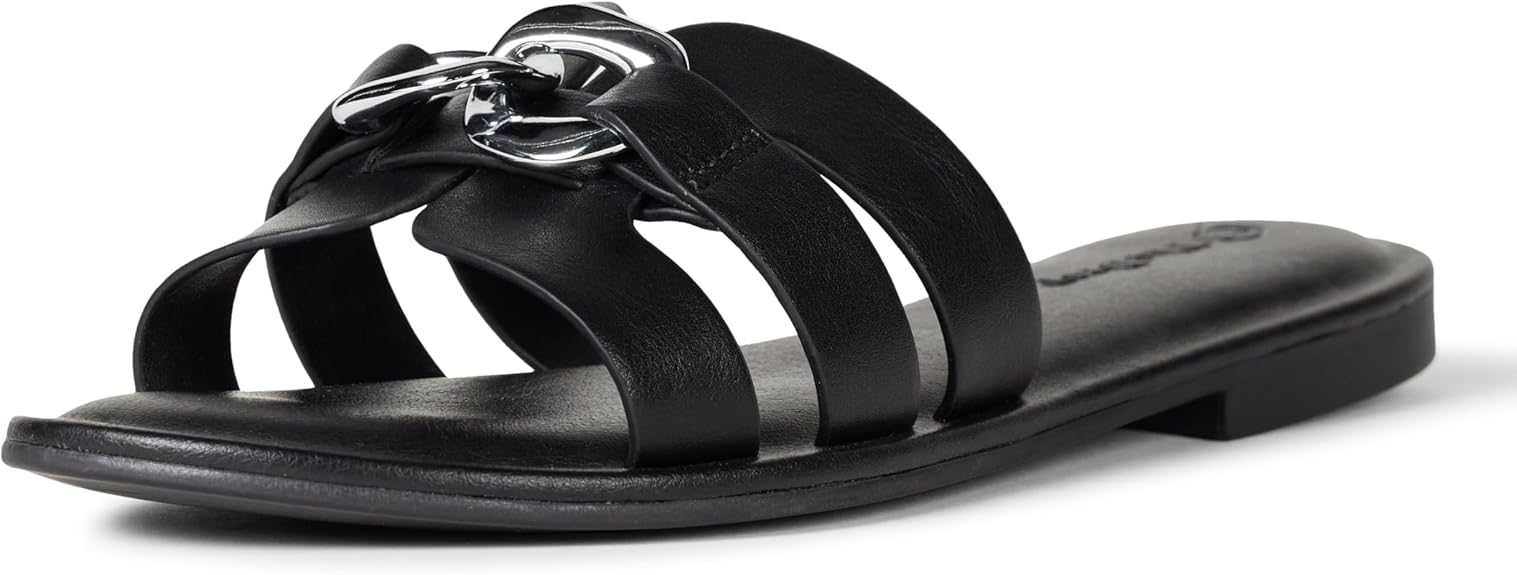 Amazon Brand - Women's Monika Flat H-Band Slide Sandal by The Drop ...