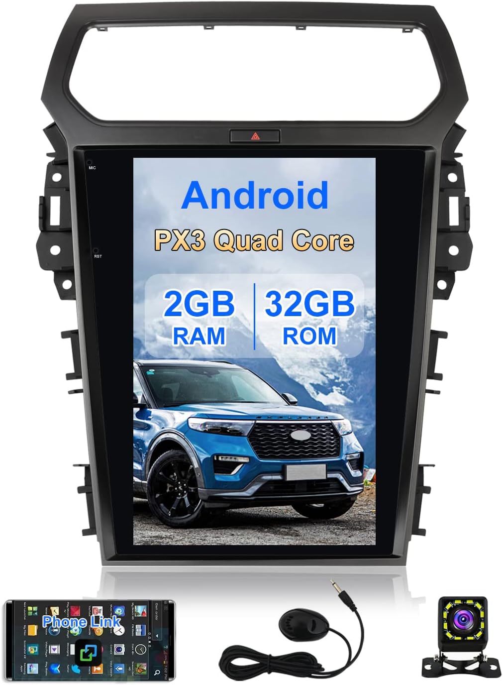 Amazon.com: KSPIV 12.1 Inch Car Radio for Ford Explorer Stereo 2011 ...