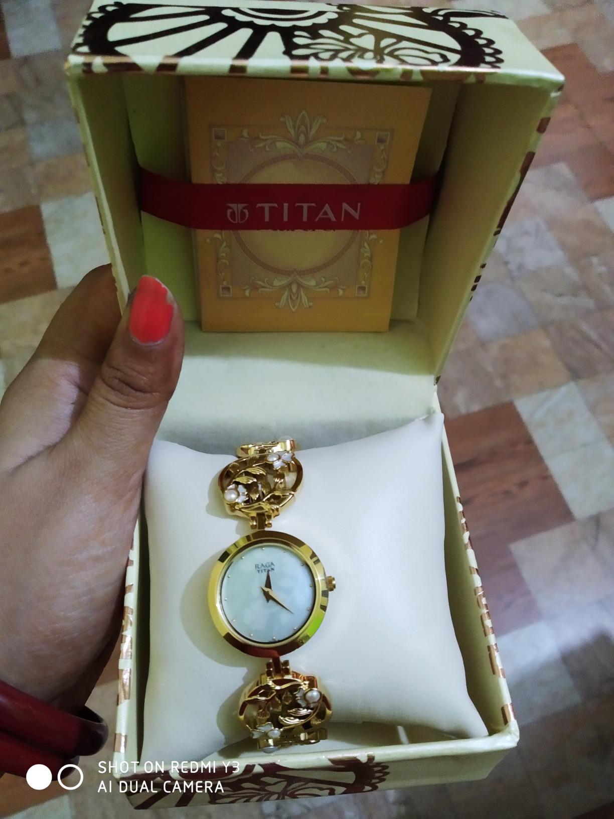 Titan Raga Aurora Analog Off-White Dial Women's Watch-NM2540YM05 ...