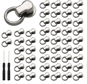 Amazon.com: 50 Sets Round Head Flat Studs Rivets with D Ring and Screws ...