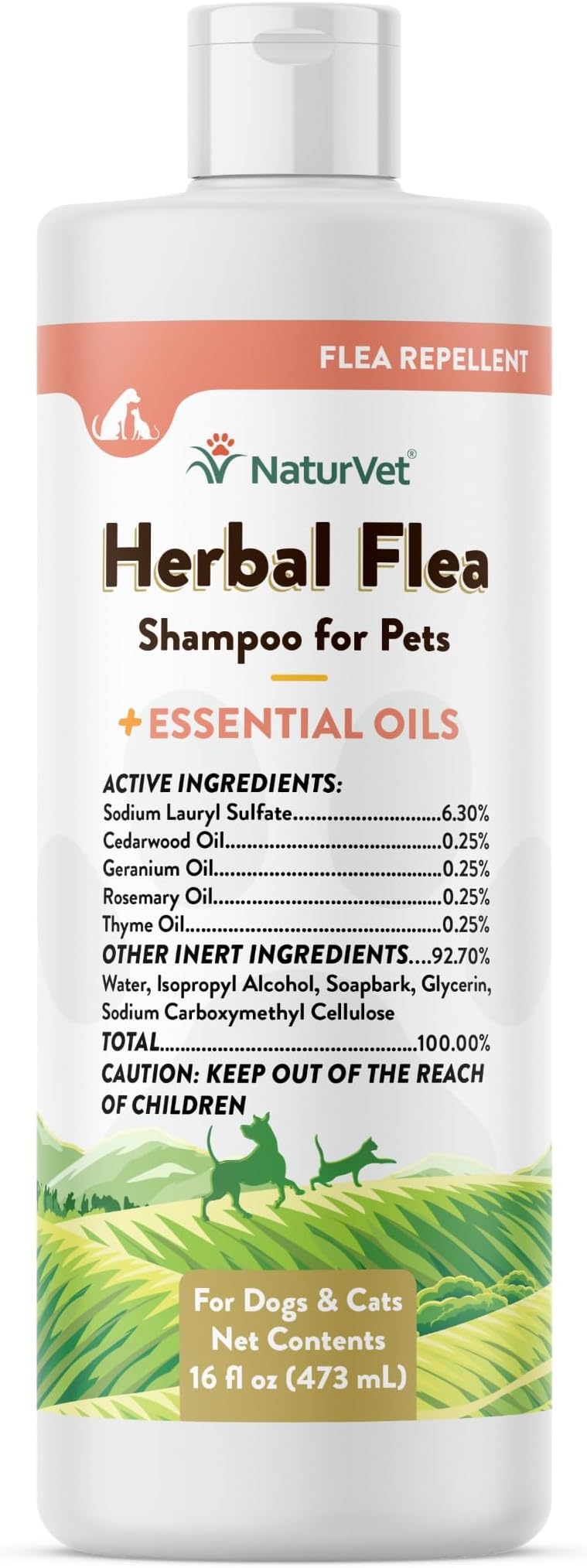 Amazon.com : NaturVet Herbal Flea Pet Shampoo with Essential Oils ...