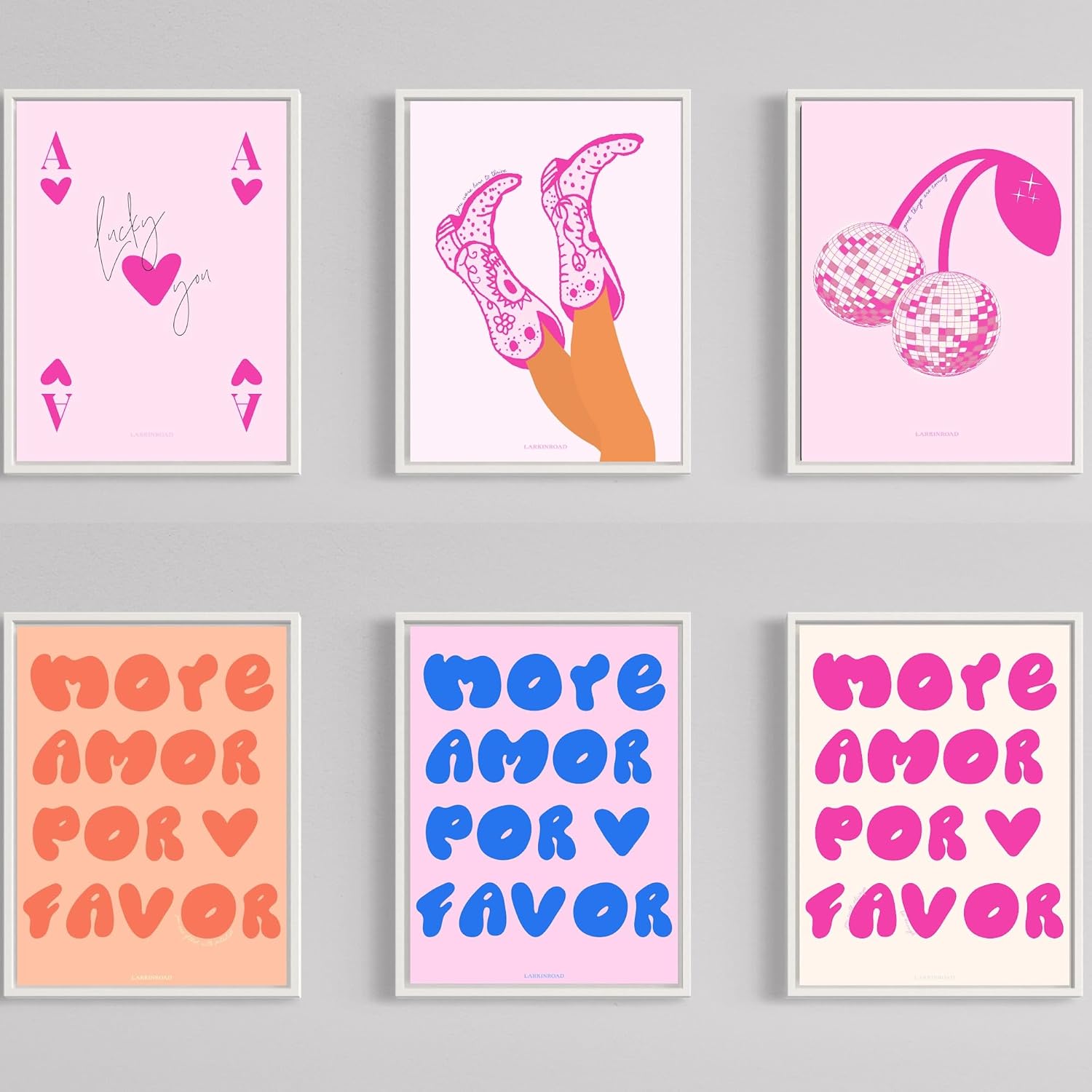 Amazon.com: LARKINROAD Positive Affirmation Aesthetic 6 Pack Poster ...