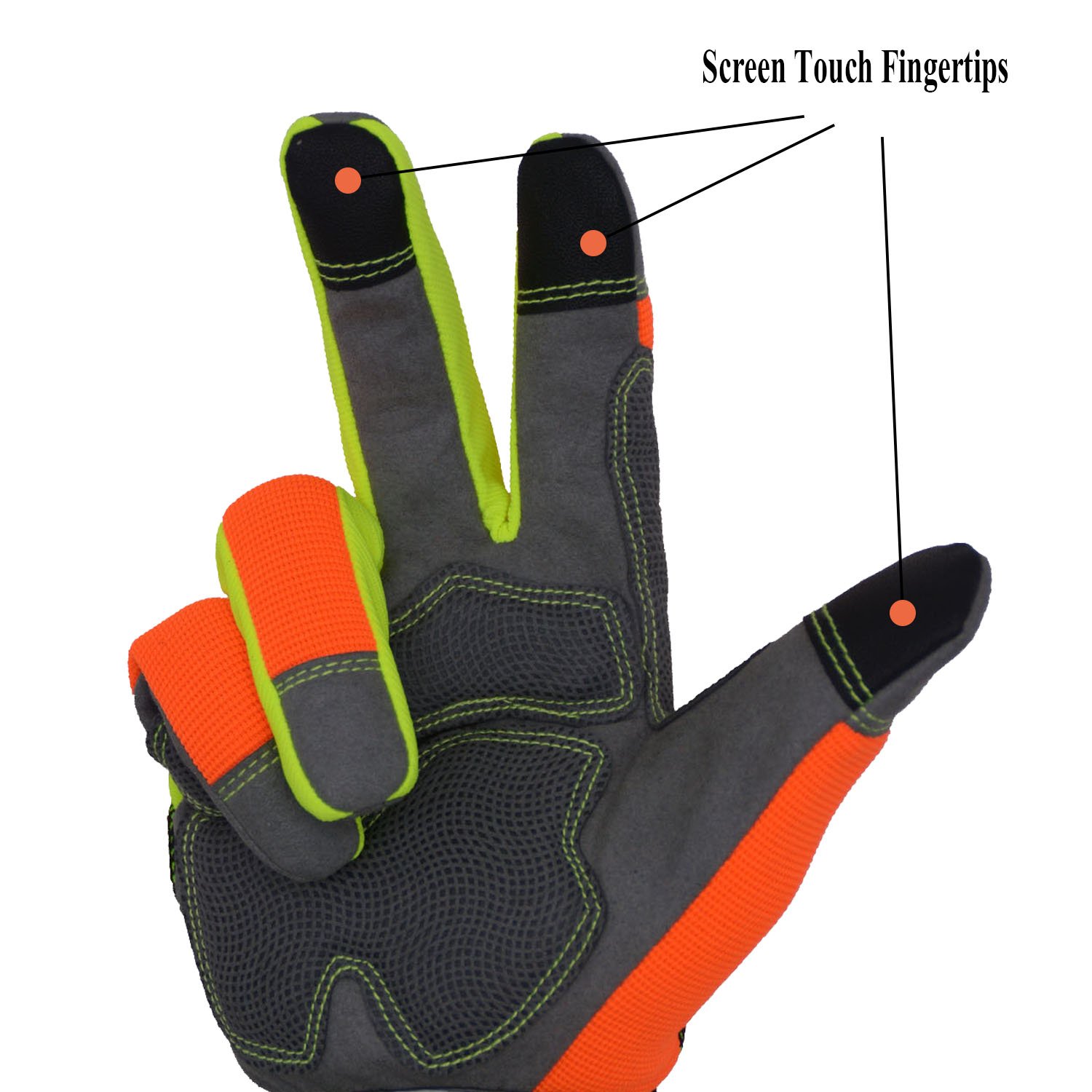 Snapklik.com : HANDLANDY Hi-vis Reflective Work Gloves Bulk, Pack Of 10 ...