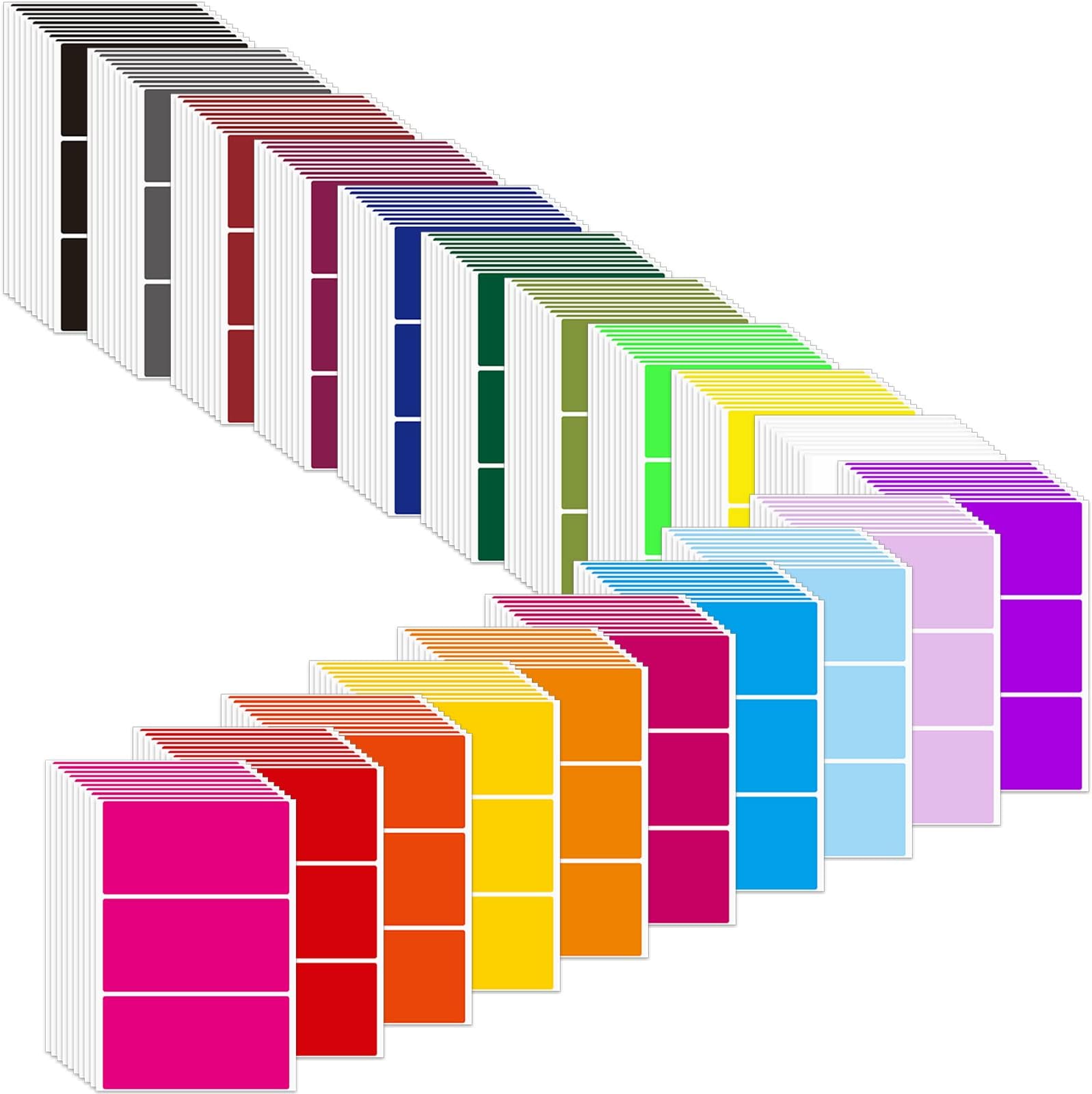 Amazon.com : Ctosree 10 Rolls Colored Stickers Labels for Labeling ...