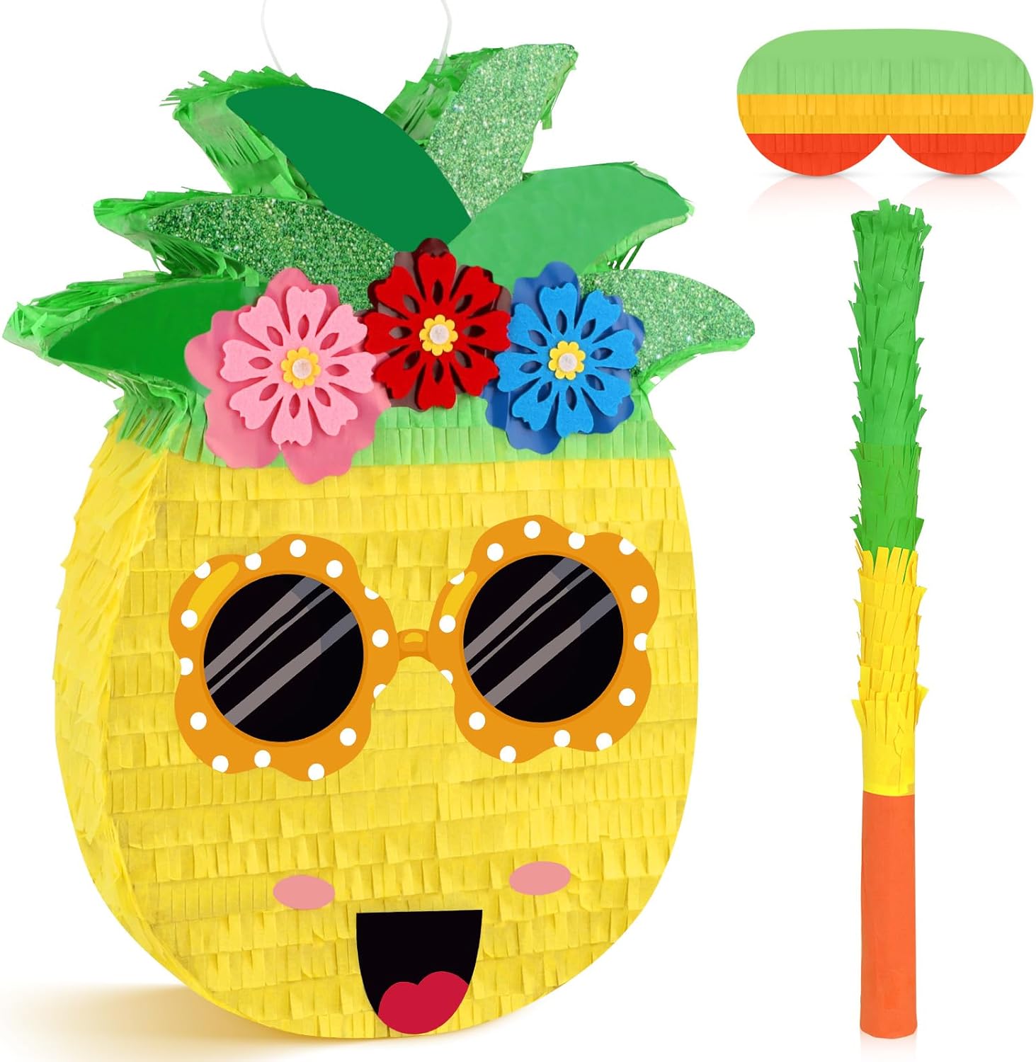Amazon.com: Pineapple Pinata large funny Pinata with Stick & Hanging Summer Fruit Party ...