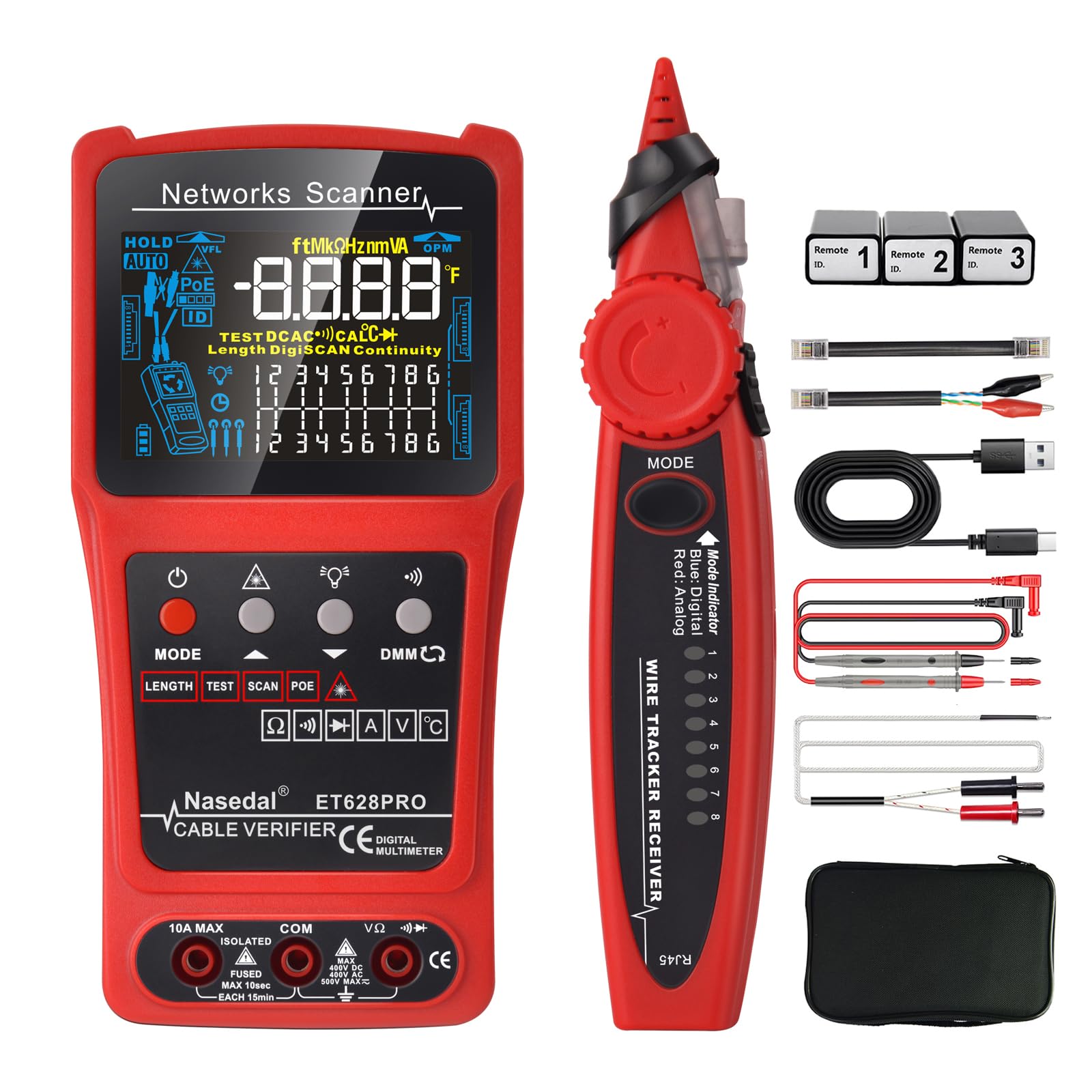 Network Cable Tester Wire Tracker Tone Generator Ethernet Tester Multimeter Desertcart India