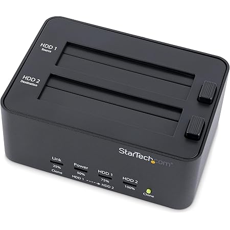 Amazon.com: StarTech.com Standalone Dual Bay M.2 SATA/NVMe Duplicator/Eraser, HDD/SSD Cloner ...
