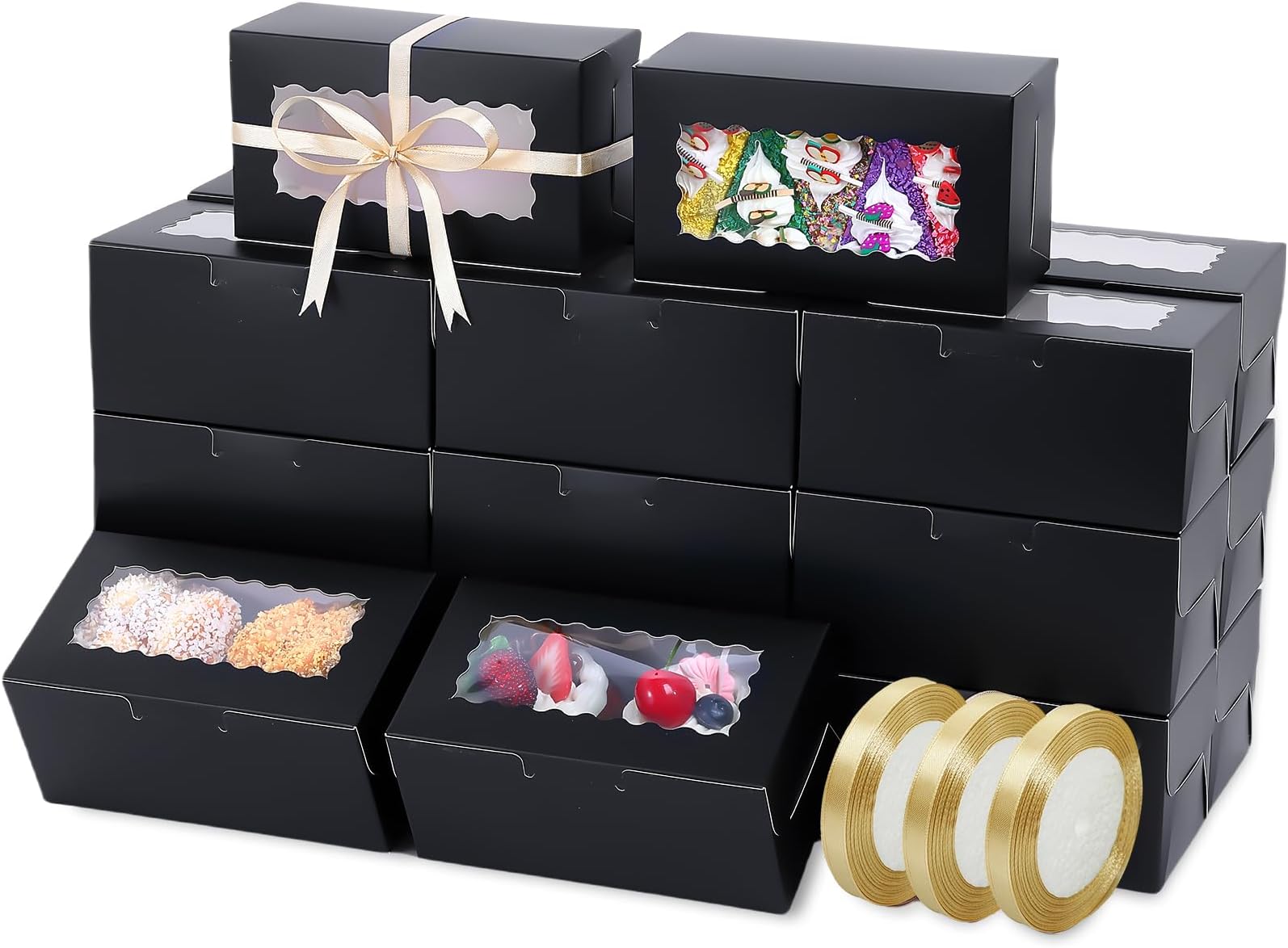 Amazon.com: Outus 24 Pcs Black Gift Boxes with Lids for Presents ...