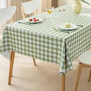 Amazon｜Hopeholic テーブルクロスクリスマス グリーン ビニール おしゃれ テーブルカバー 撥水 PVC製 正方形 tablecloth 汚れ防止 防水 防油 北欧 テーブル ...