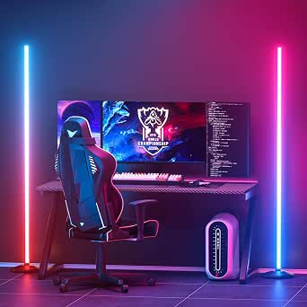 bedee LED Corner Floor Lamp: 64.5 Inch RGB Color Changing with Music ...