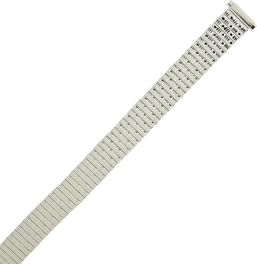 Amazon.com: Tech Swiss TSMET113 Ladies Watch Band Stetch Metal Silver ...