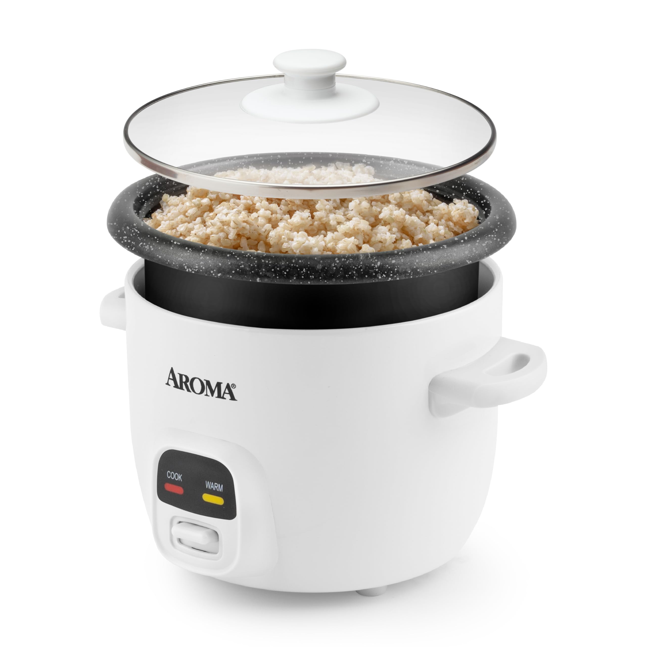 AROMA® Rice Cooker, 3-Cup (Uncooked) / 6-Cup (Cooked), Small Rice ...
