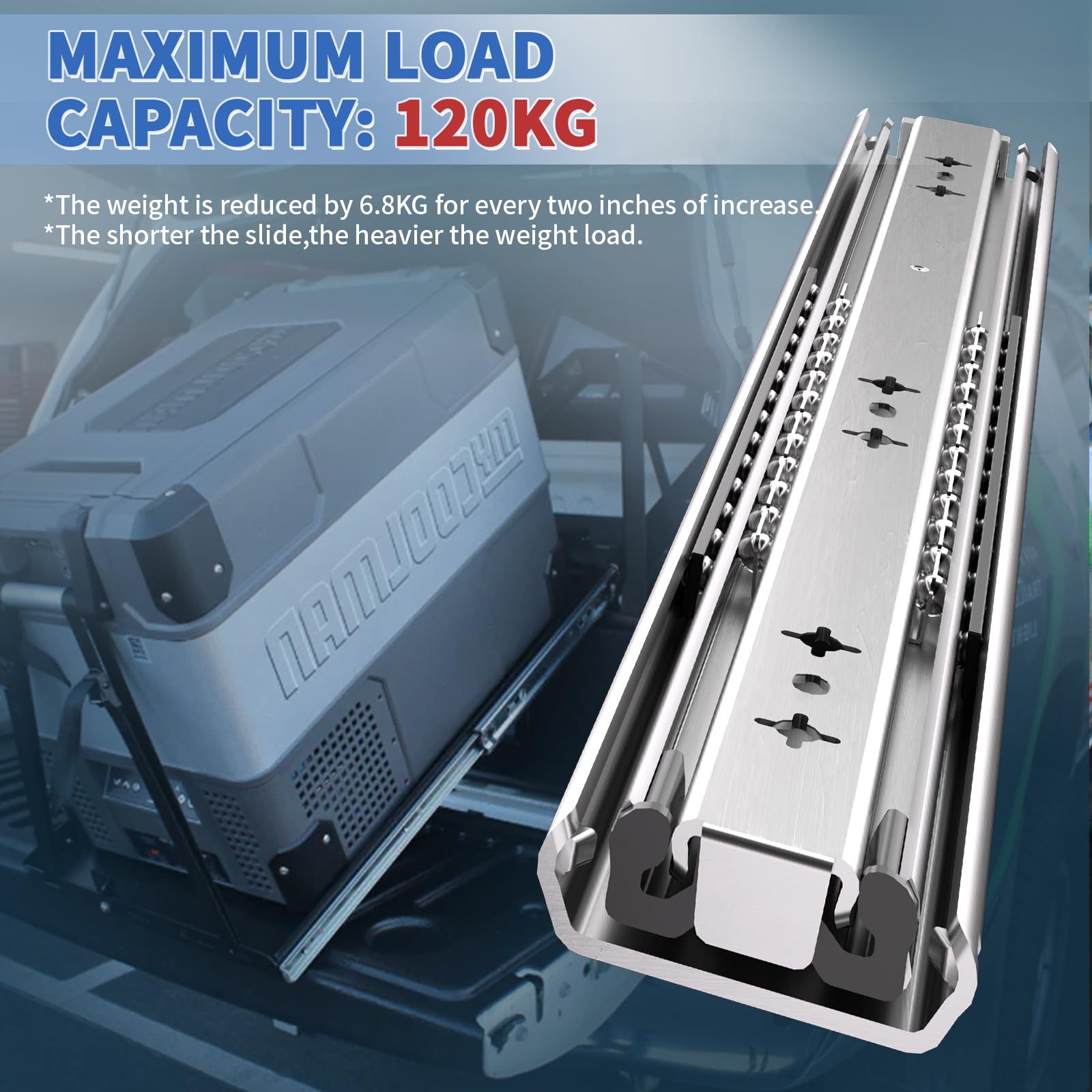 Snapklik.com : 1 Pair 260 Lbs Heavy Duty Drawer Slides, Full Extension ...